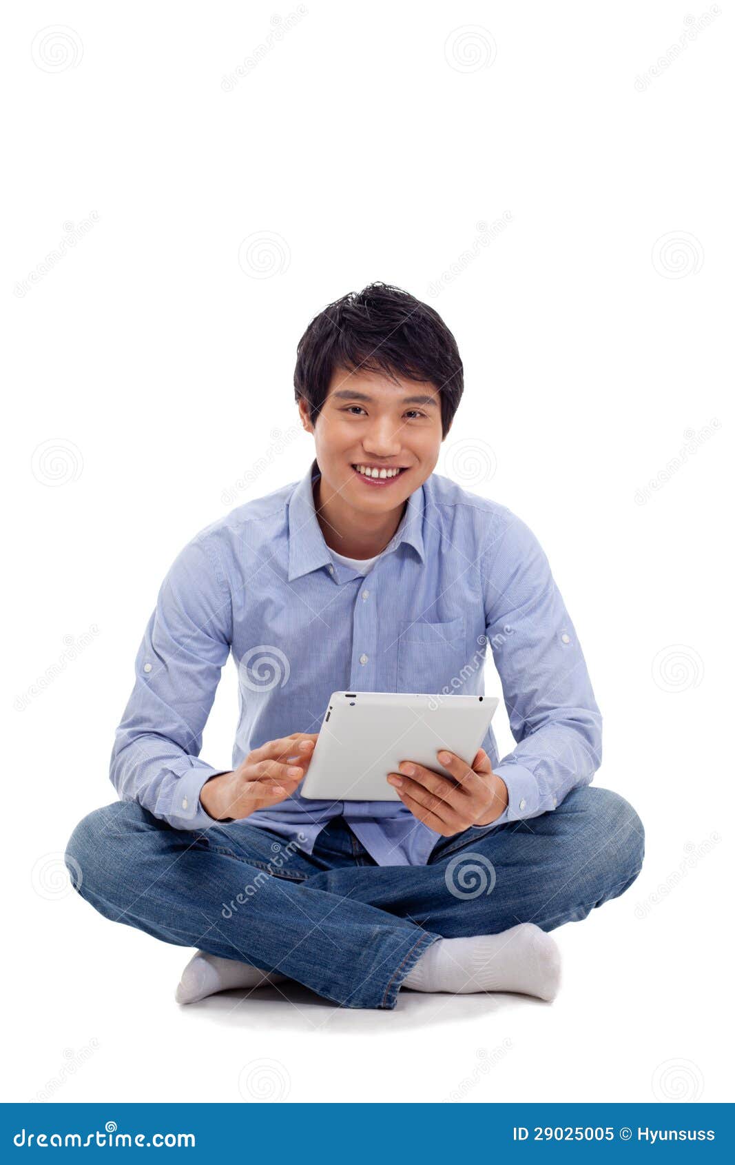 Asian Man Holding Tablet Computer Stock Image - Image of modern ...