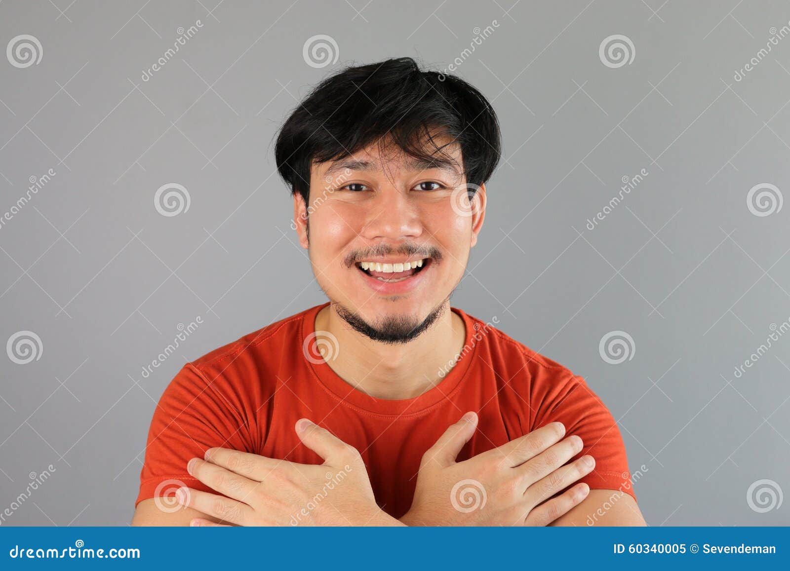 Asian man hugs. stock image. Image of business, adult - 60340005