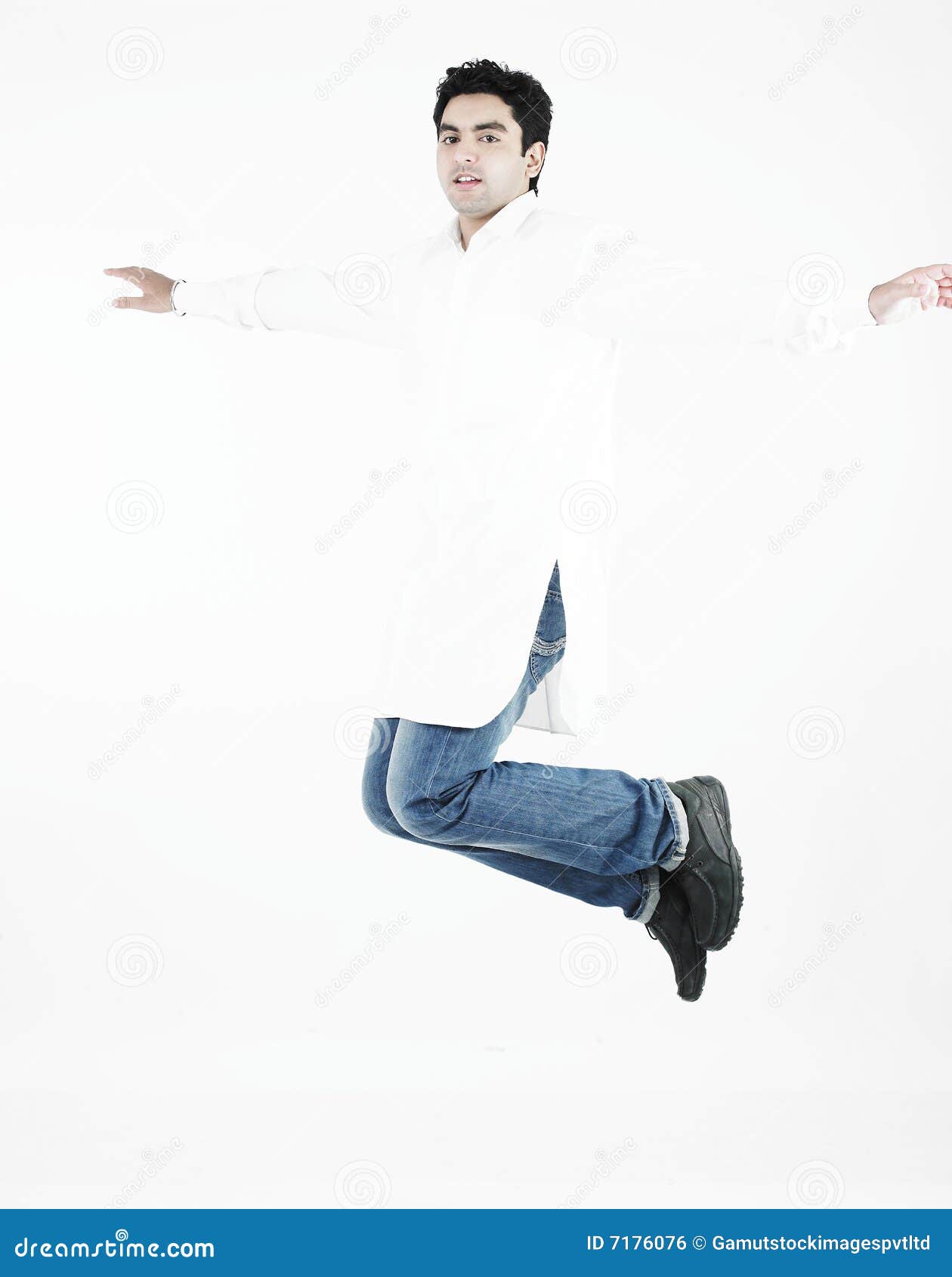Asian Man Jumping in the Air Stock Photo - Image of hands, black: 7176076