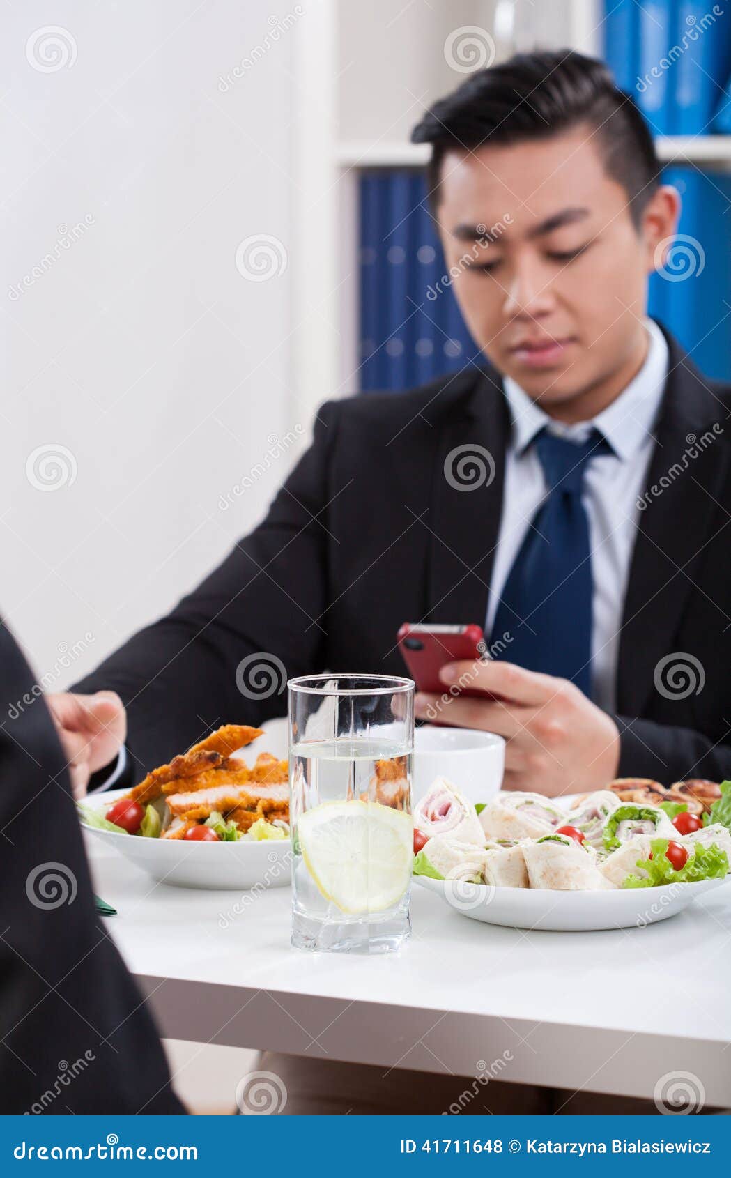 Asian Man during Lunch Time Stock Photo - Image of professional ...