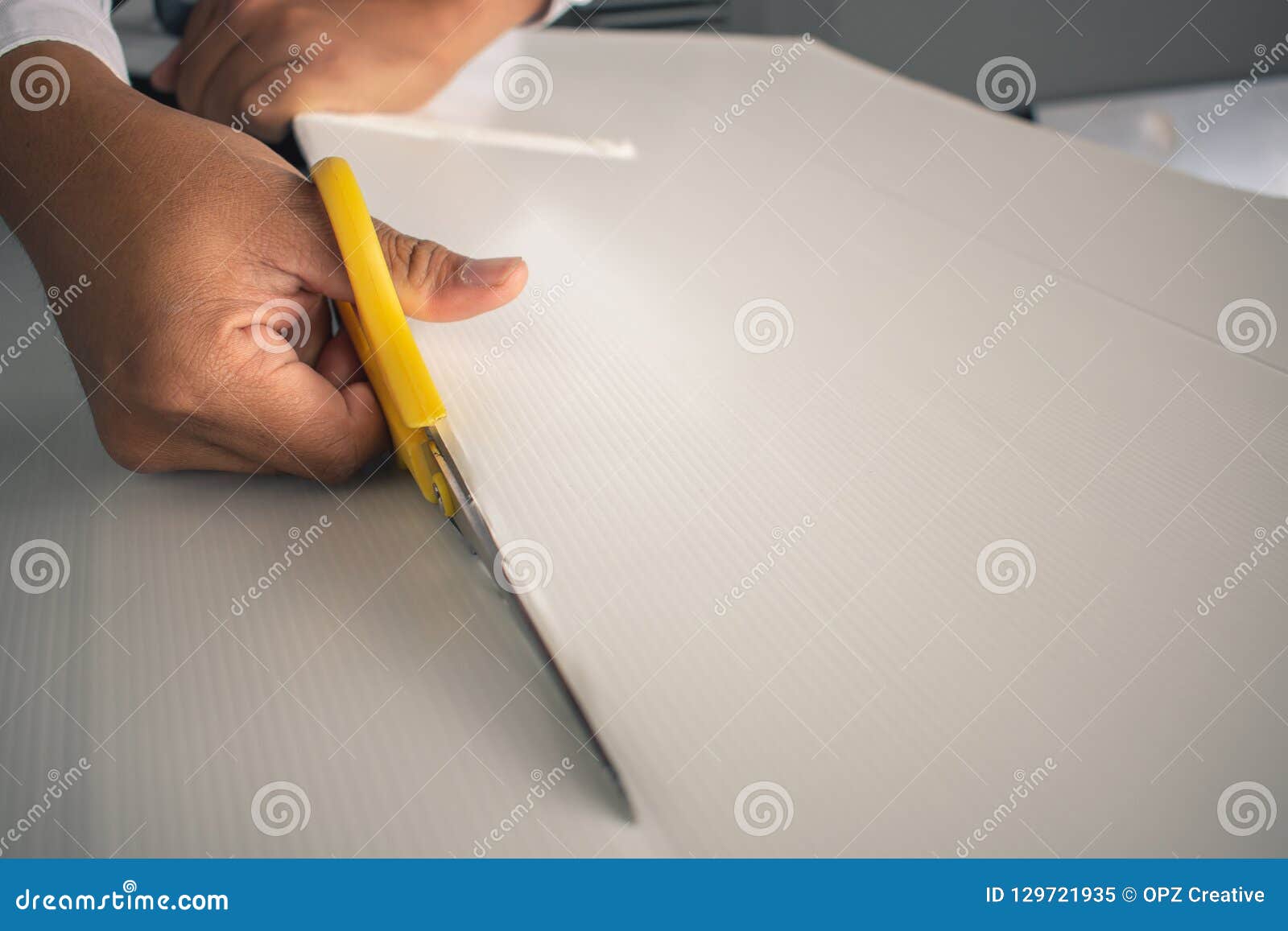 Asian Man Paper Cutting with Scissors for Crafts Paper and Create a ...