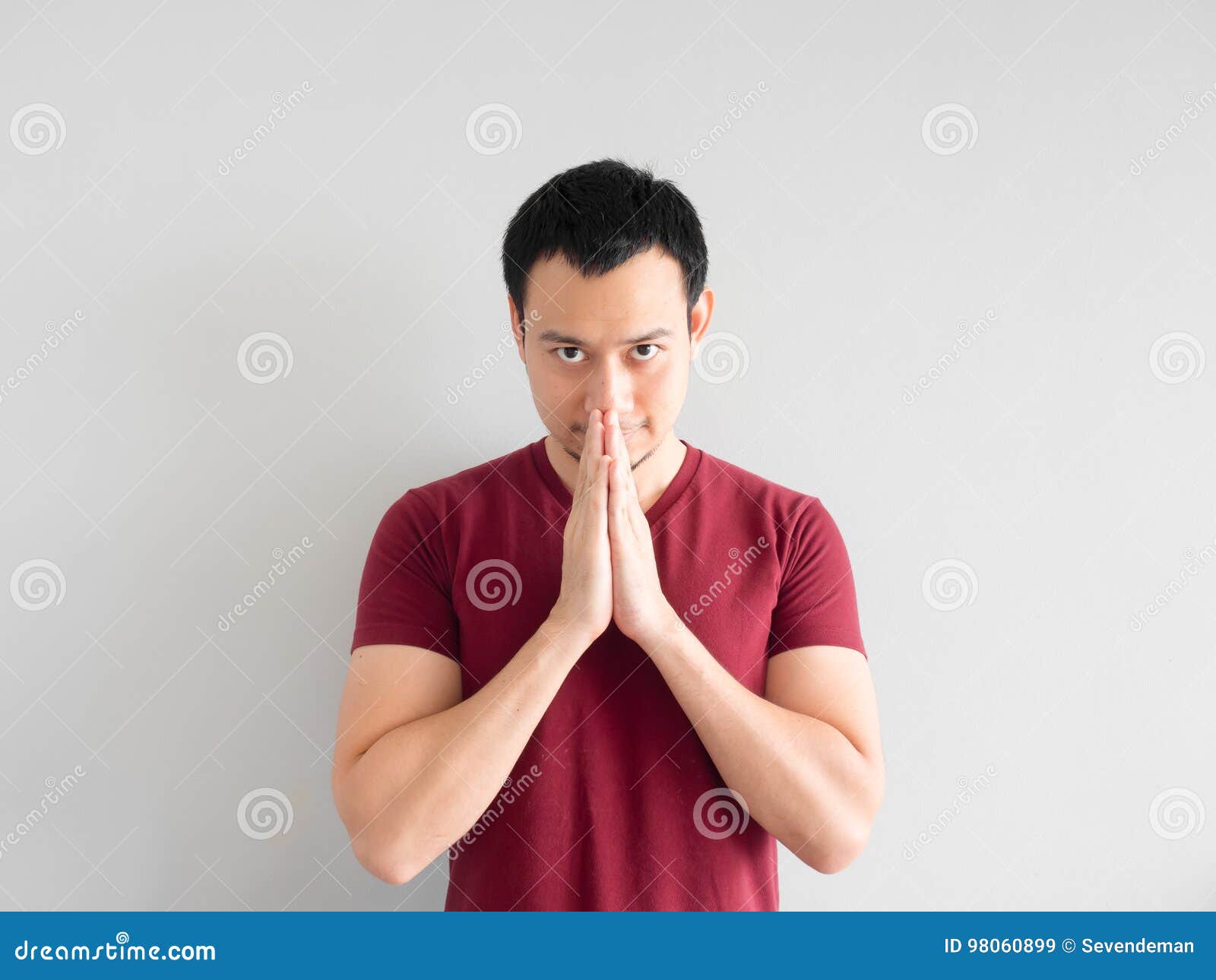 Man is paying respect. stock image. Image of buddhism - 98060899
