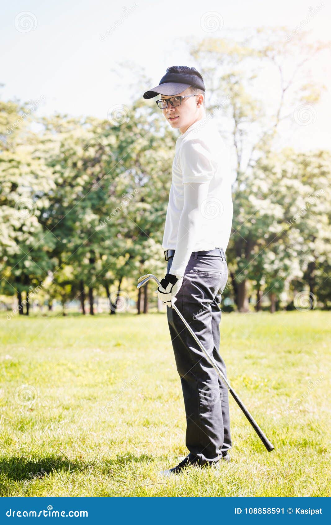 Men playing golf stock image. Image of grass, ball, action - 108858591