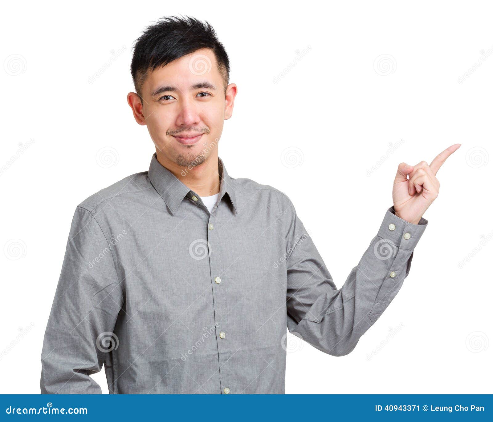 Asian man pointing stock image. Image of young, korean - 40943371