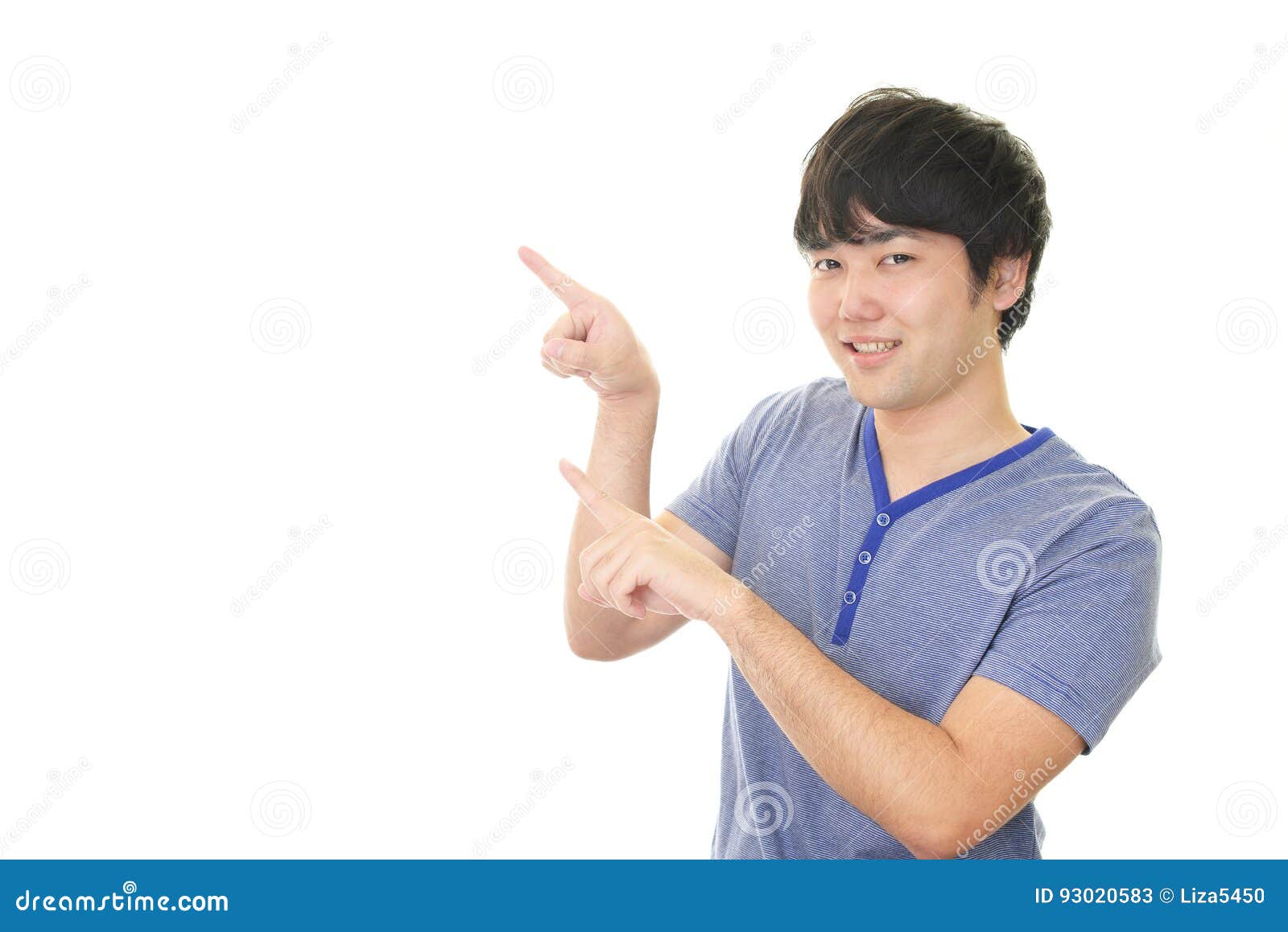 Asian man pointing stock image. Image of announcement - 93020583