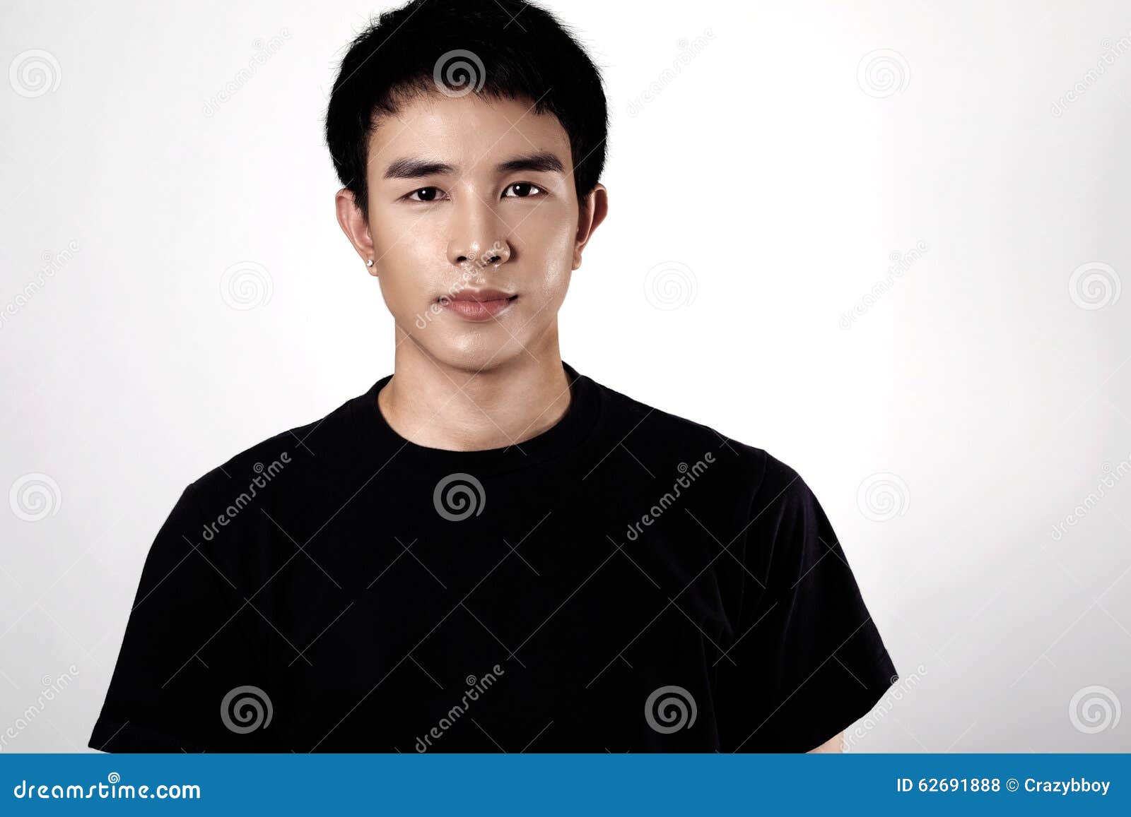 Asian Man Portrait in Studio Stock Photo - Image of chinese, male: 62691888