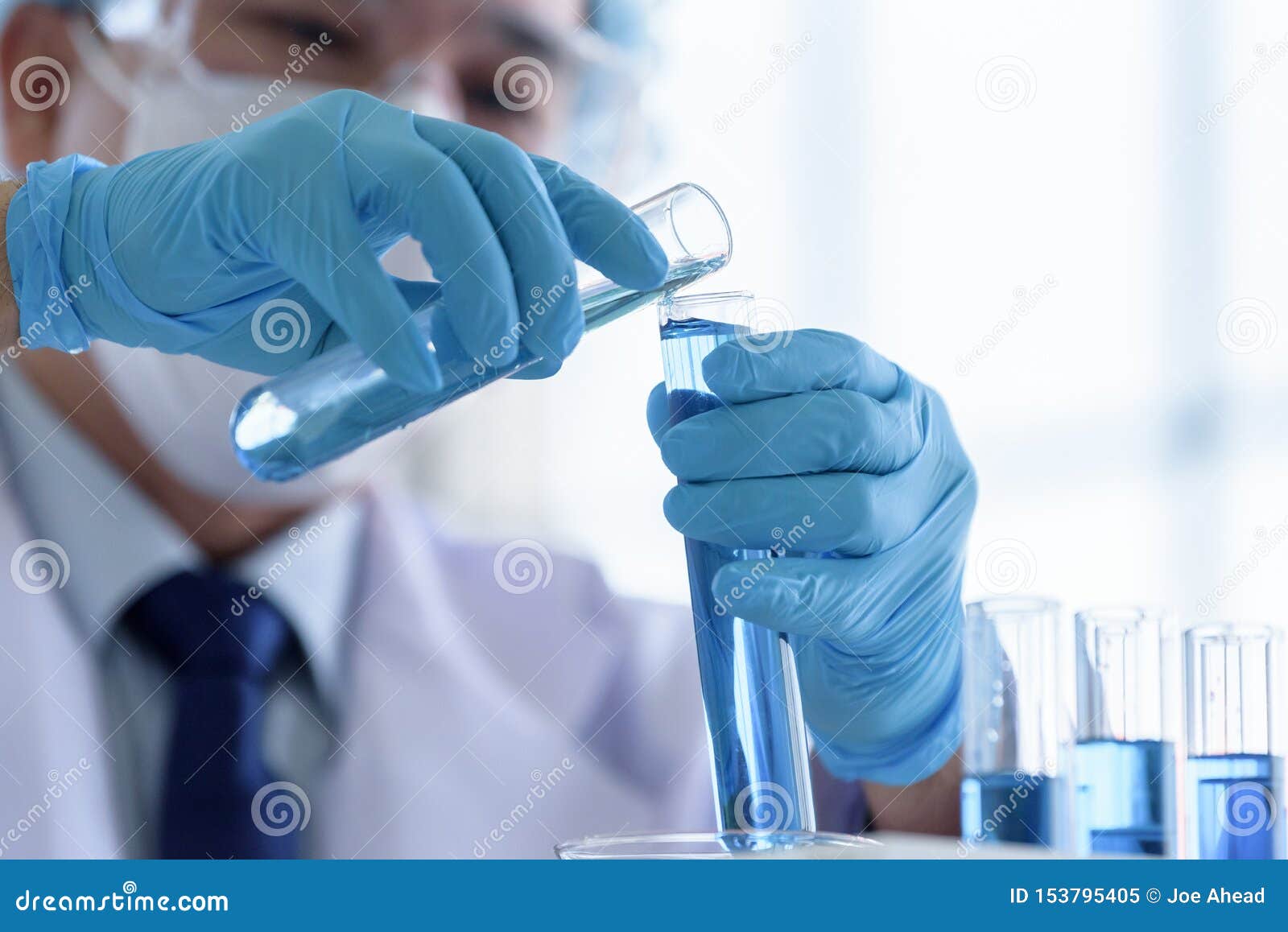 Asian Man Scientist Researching and Learning in a Laboratory Stock ...
