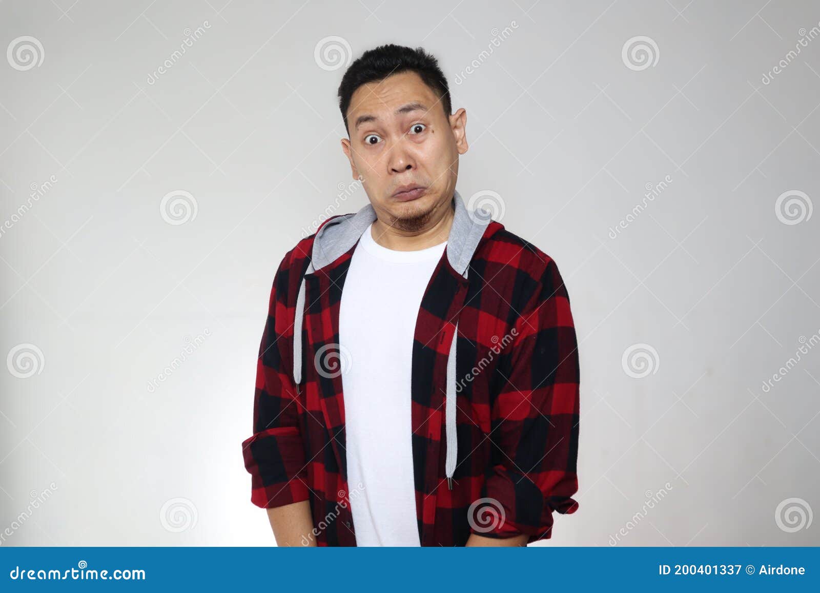 Asian Man Shocked To See Something Bad Gasp Stunned Expression Royalty
