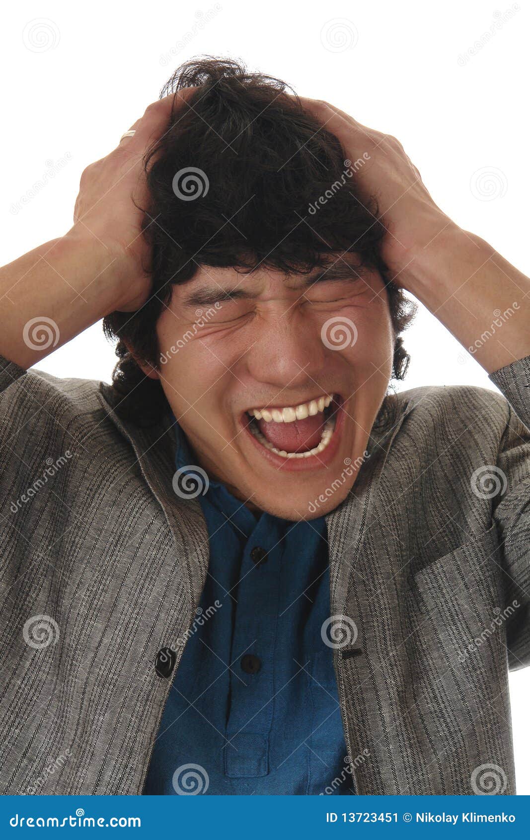 Asian man shout emotion stock image. Image of executive - 13723451