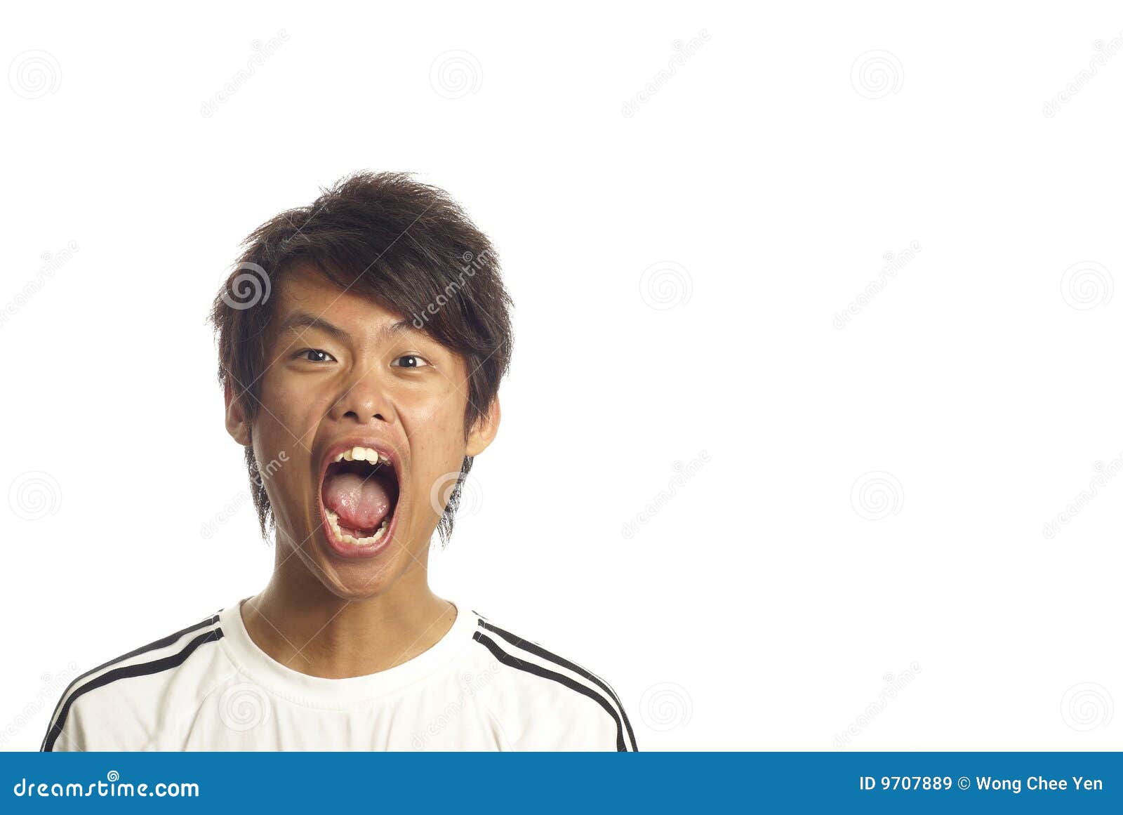 Asian Man Shouting Out Loud Stock Image - Image of voice, space: 9707889