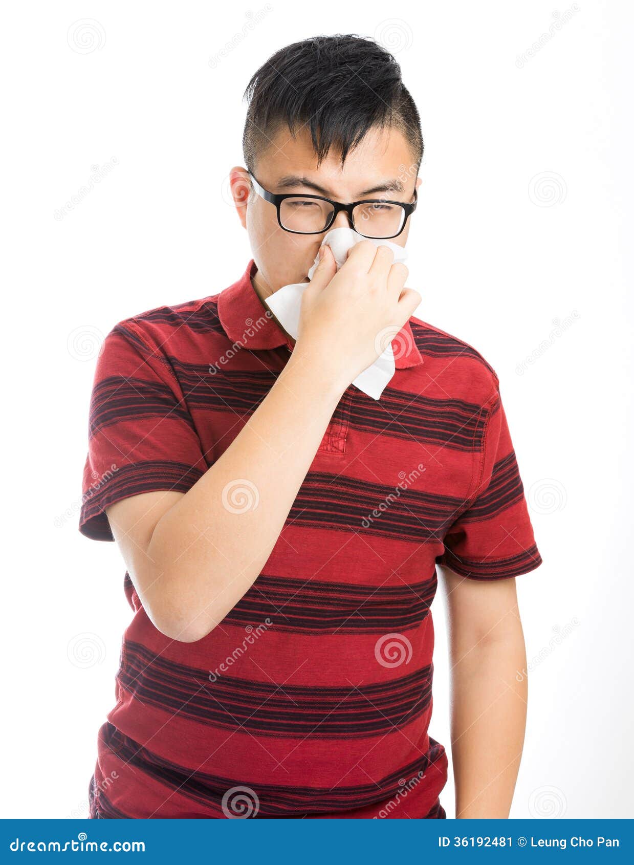 Asian man sneezing stock image. Image of model, life - 36192481