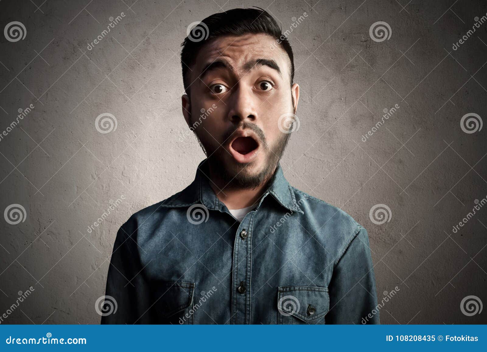 Asian Man Surprised and Shock Stock Image - Image of emotion, looking ...