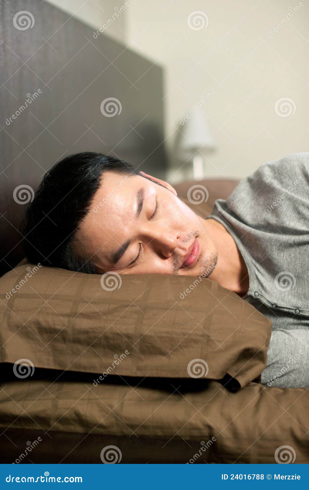 Asian Man taking a nap stock photo. Image of pillow, wifi - 24016788