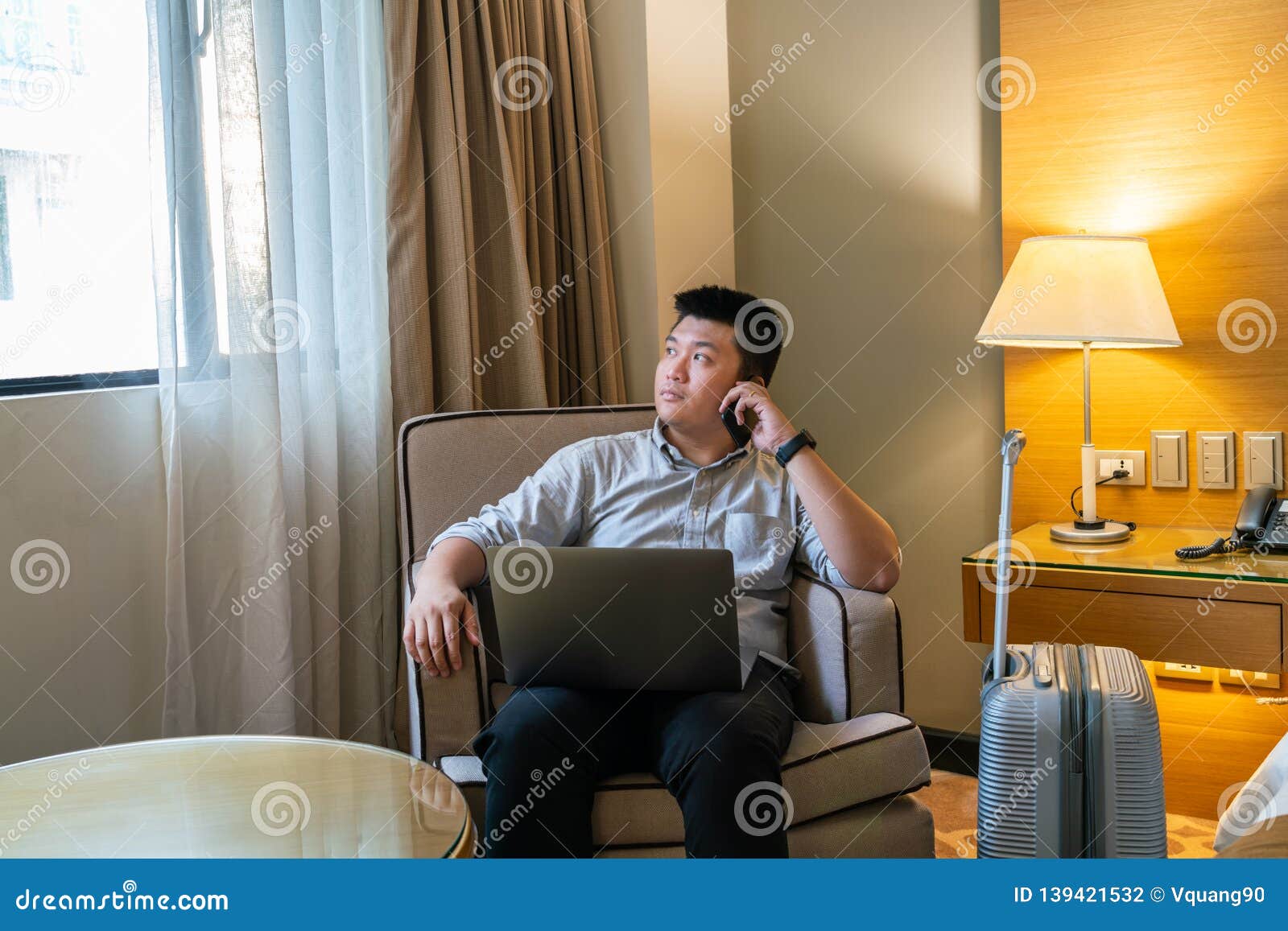 Asian Man Talking on Smartphone Stock Photo - Image of asian, people ...