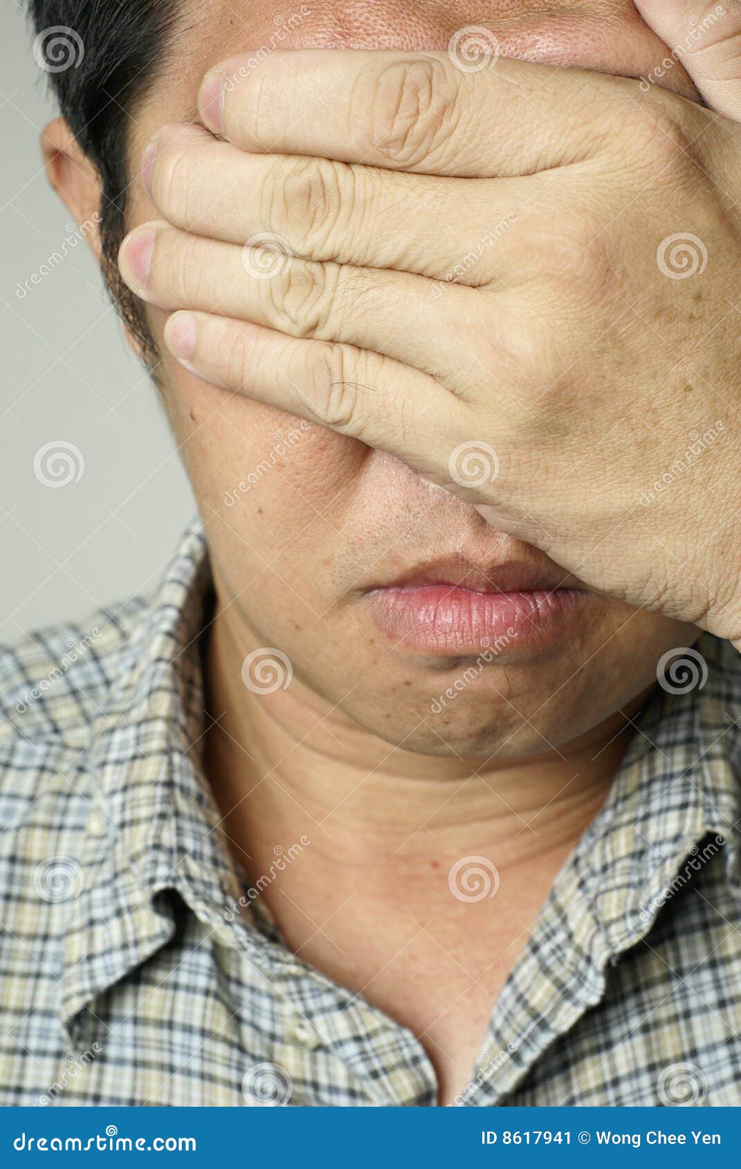 Asian man unhappy portrait stock image. Image of depressed - 8617941