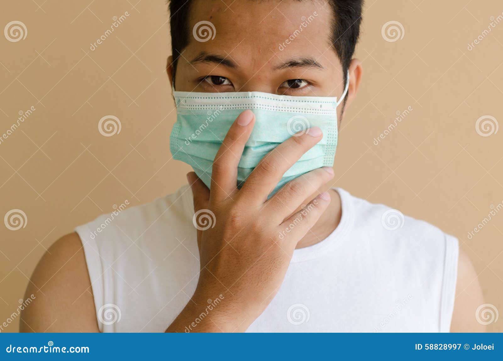 Asian Man Wearing a Face Mask Stock Image - Image of concerned, human ...