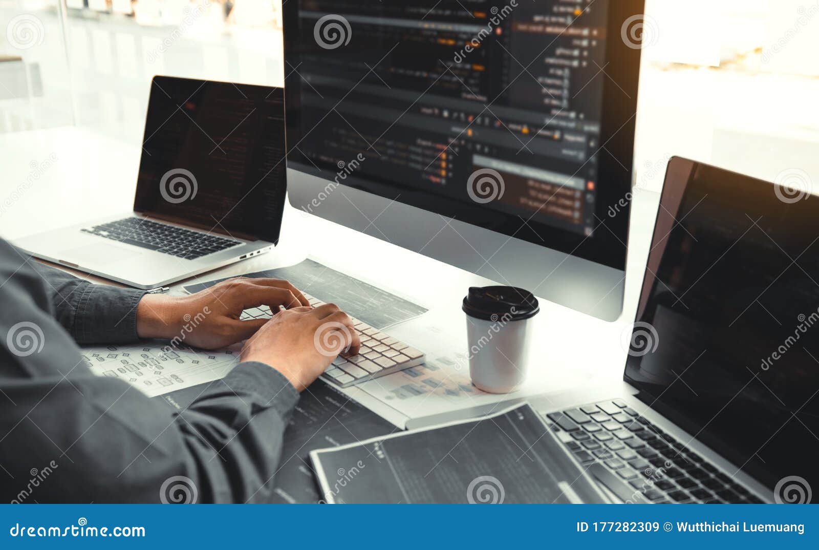 Asian Man Working Code Program Developer Computer Web Development ... Asian Man Working Code Program Developer Computer Web Development ...
