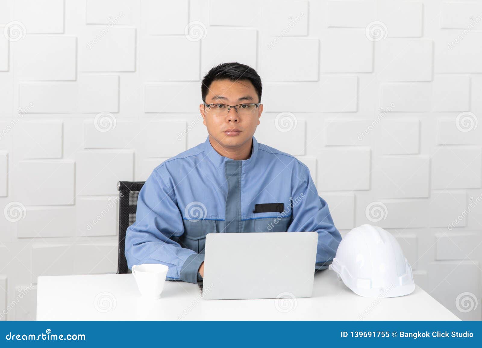 Asian man working stock image. Image of asian, foreman - 139691755