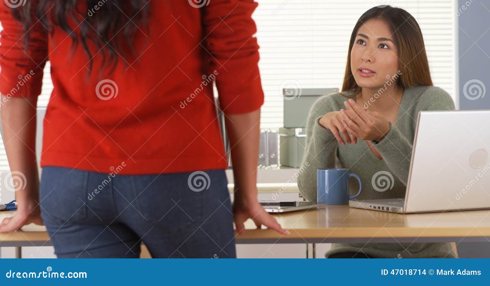 Asian Manager Assigning Task To Employee Stock Photo - Image of gesture ...