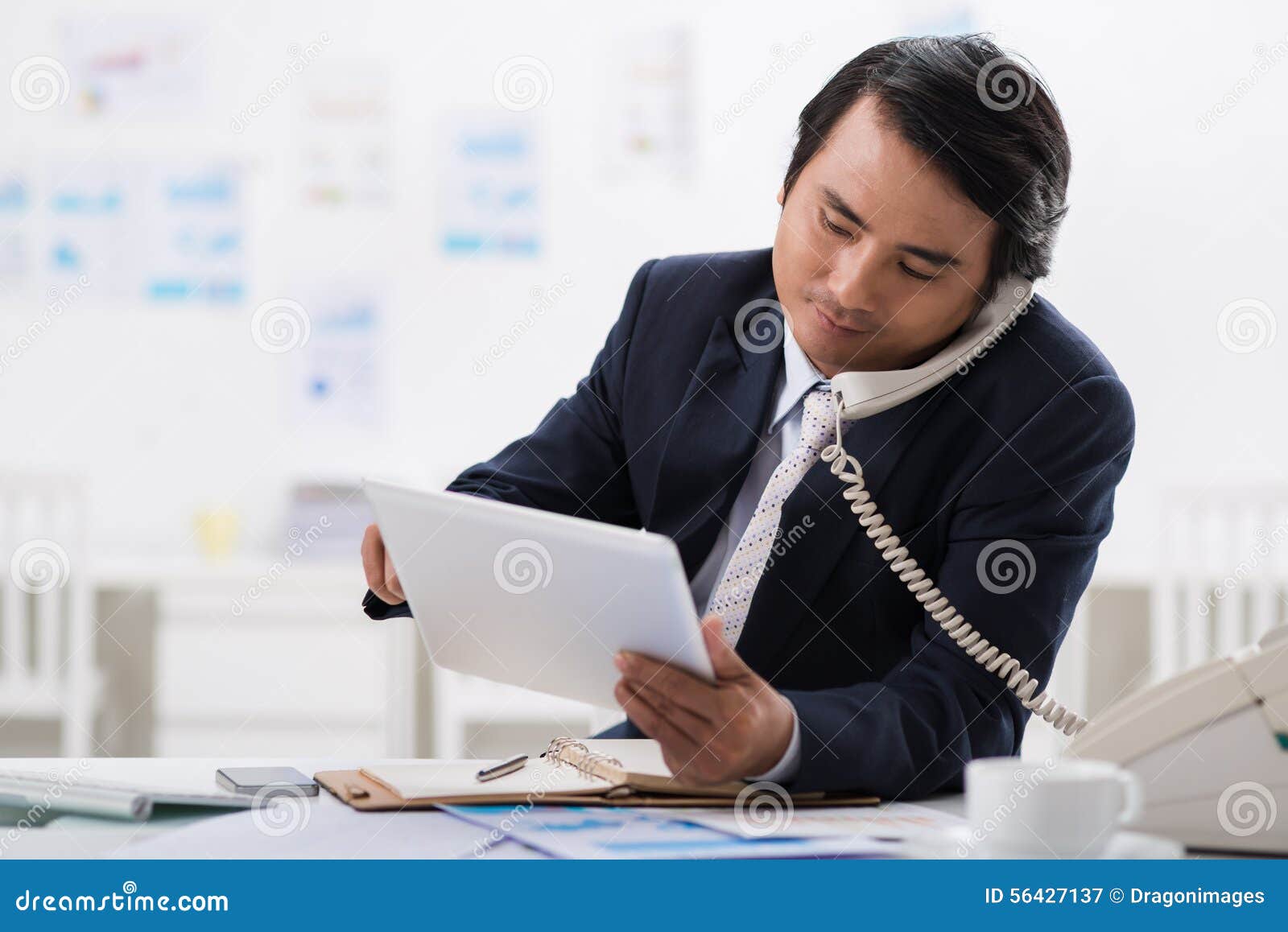 Asian manager stock image. Image of reading, entrepreneur - 56427137