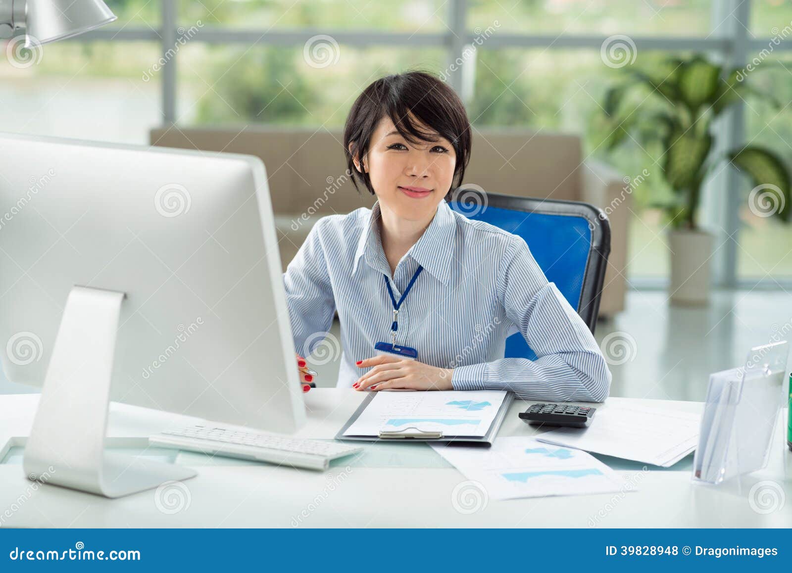 Asian manager stock photo. Image of modern, monitor, attractive - 39828948