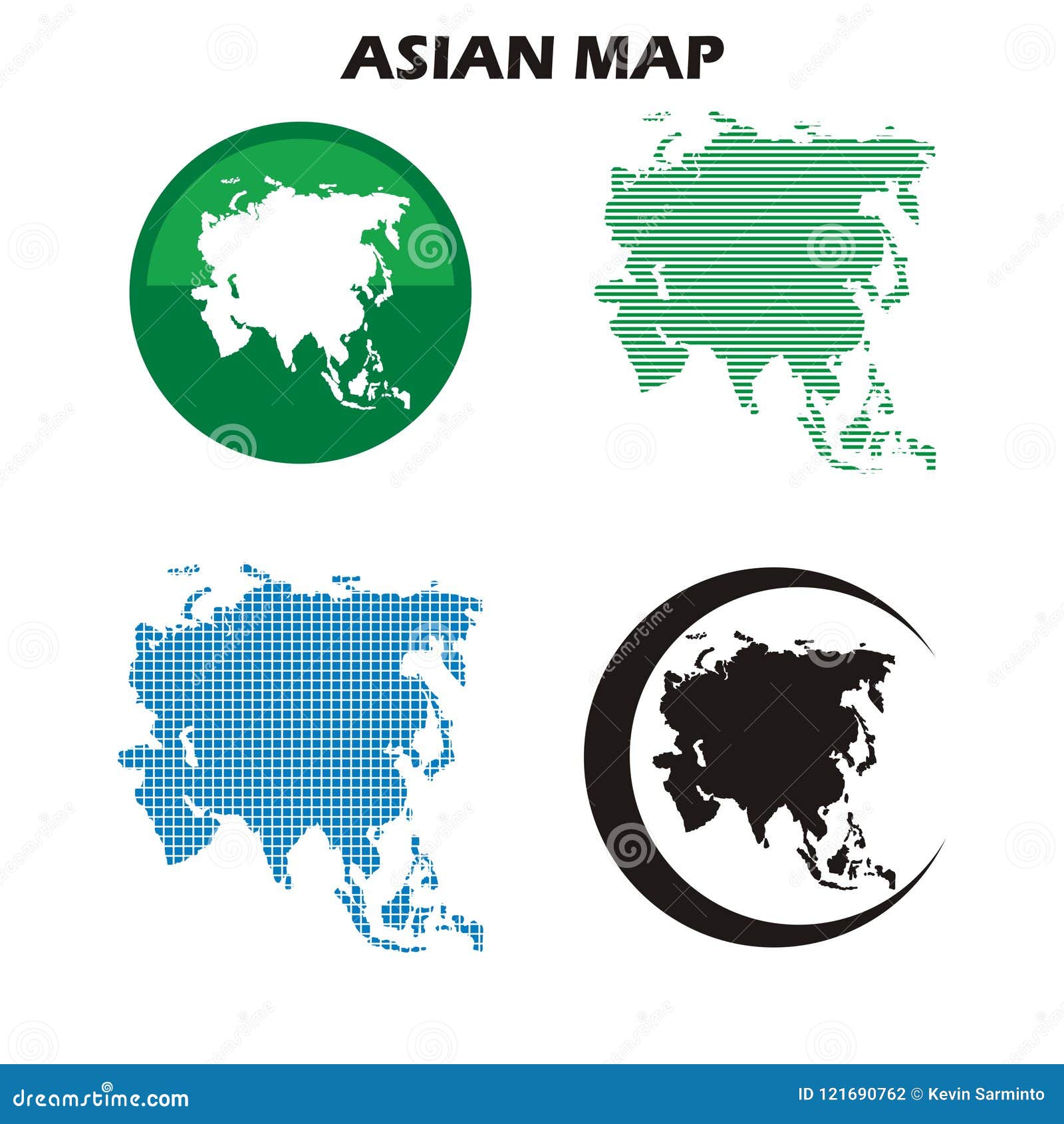Asian map vector logo stock vector. Illustration of geography - 121690762