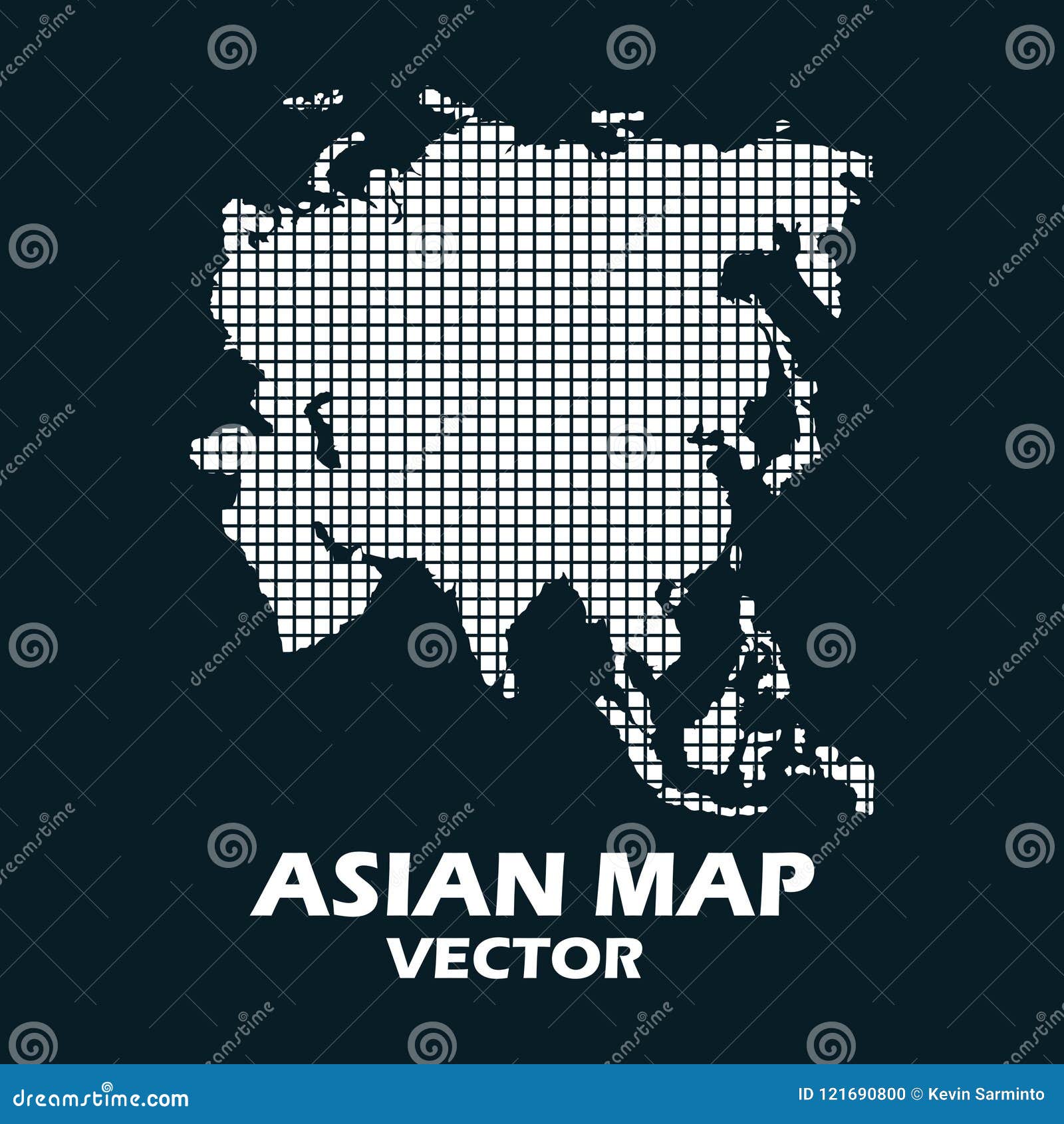 Asian map vector logo stock vector. Illustration of color - 121690800
