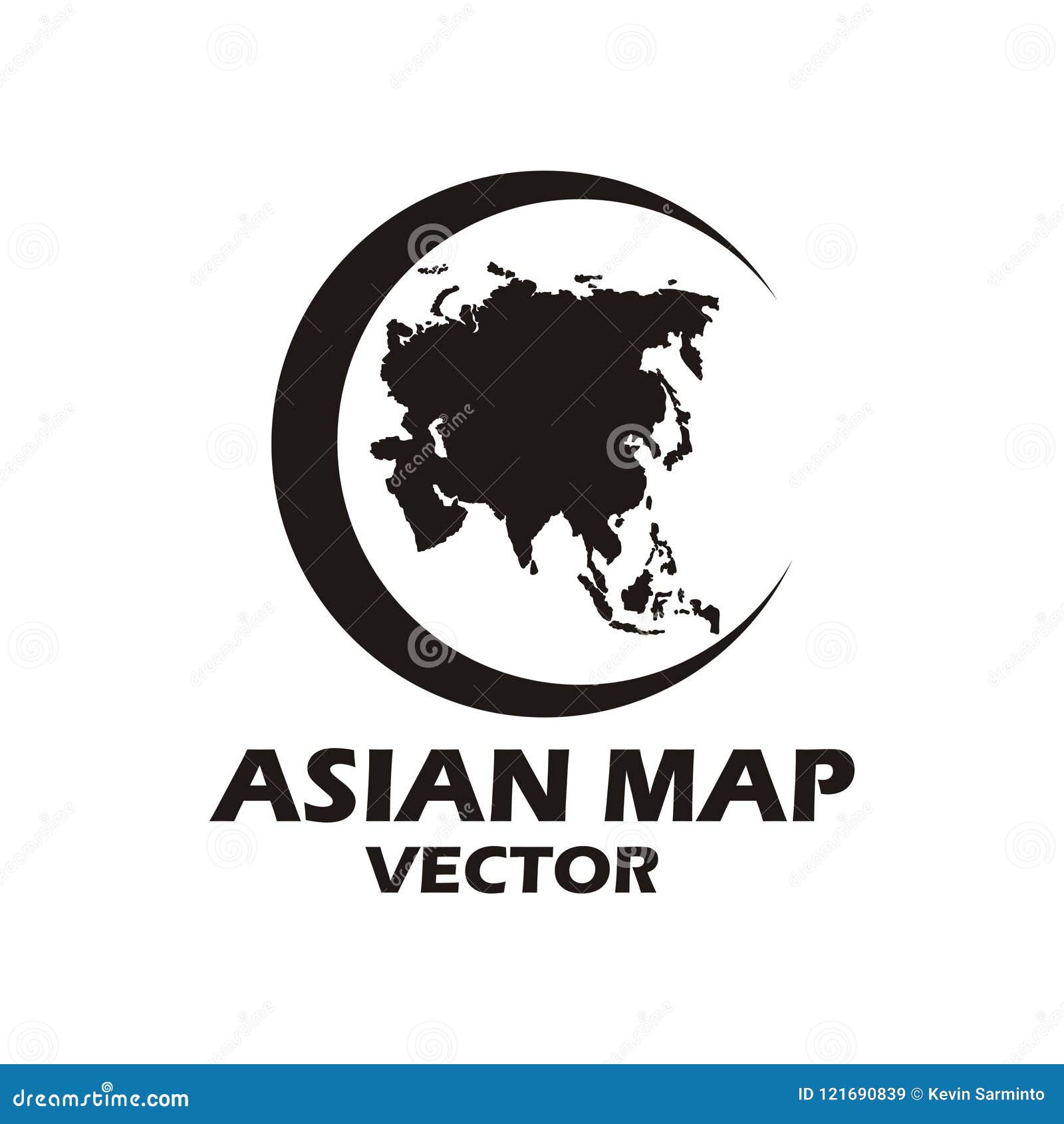 Asian map vector logo stock vector. Illustration of east - 121690839