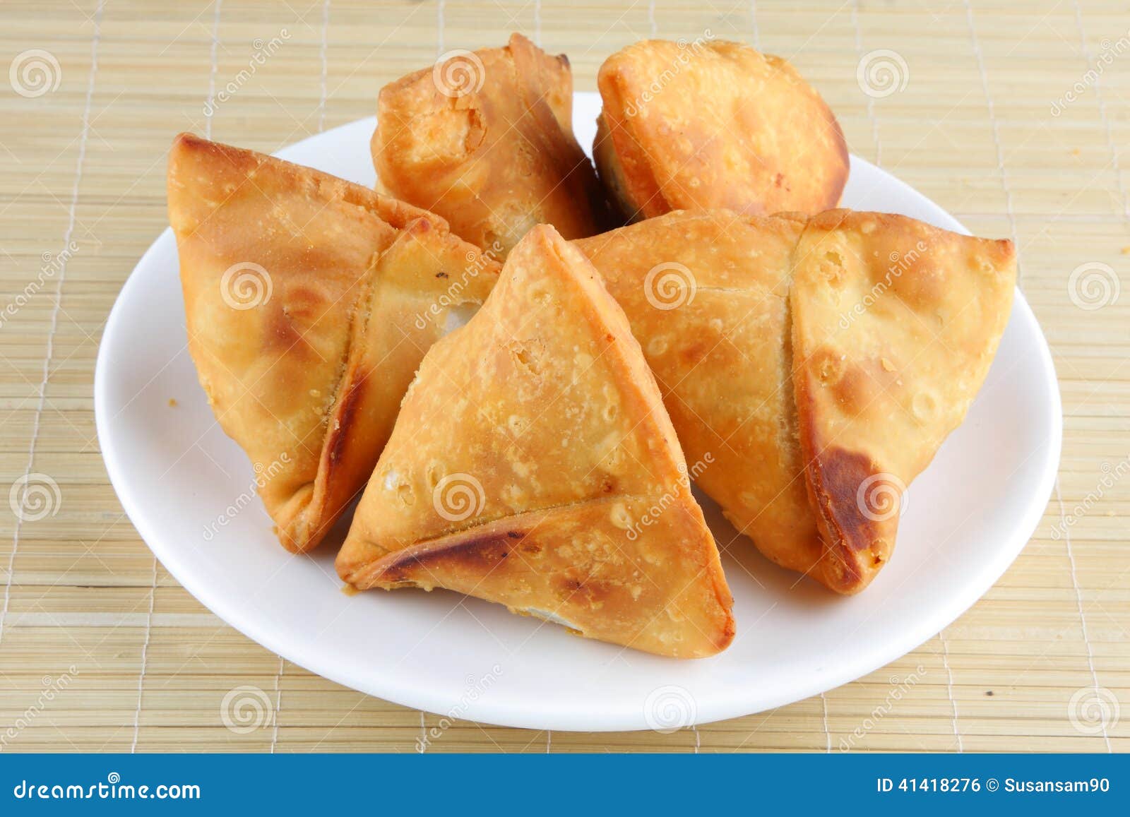 Asian meat Samosa. stock photo. Image of homemade, pakistani - 41418276