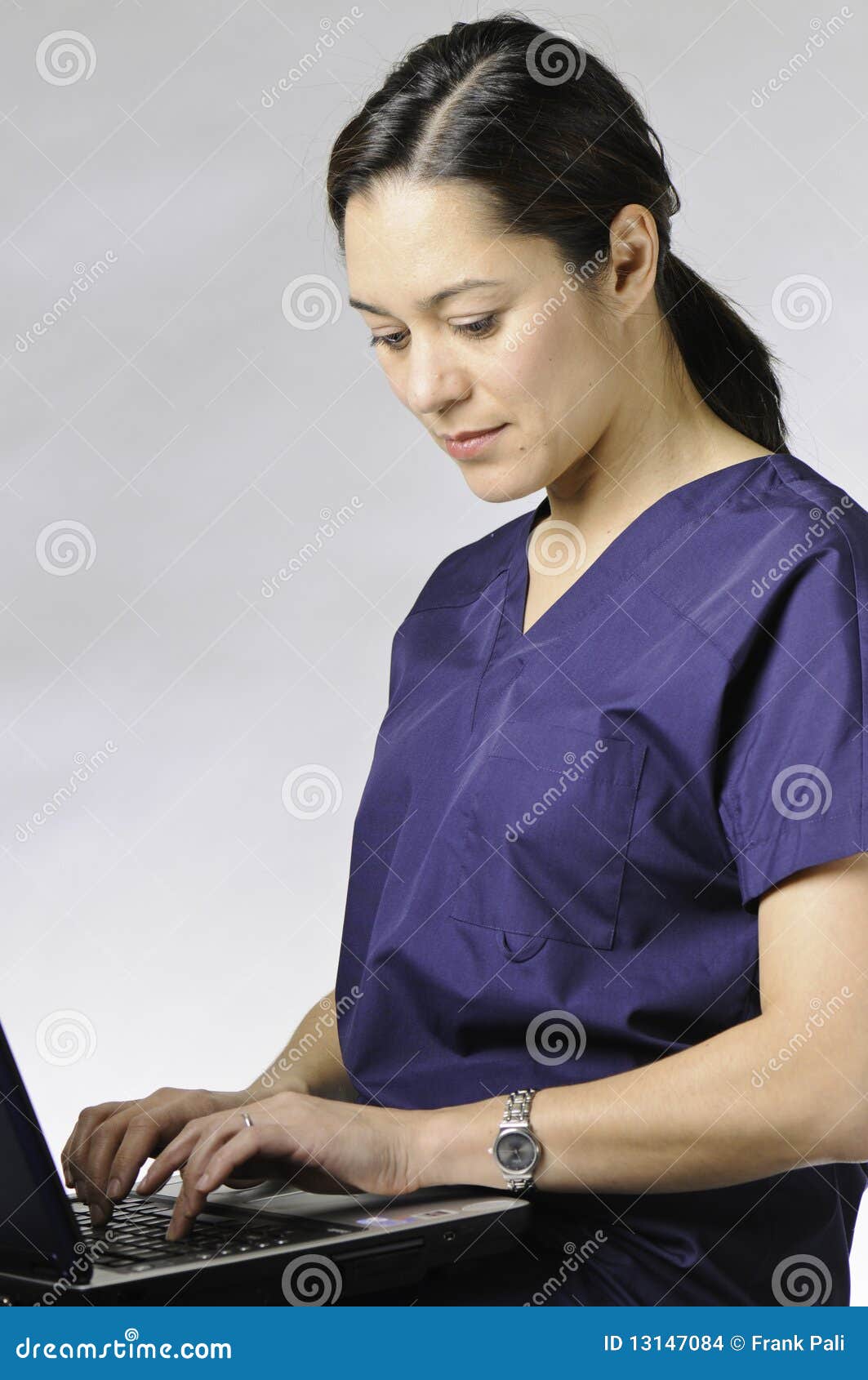 Asian Medical Person with Computer. Stock Photo - Image of modern ...