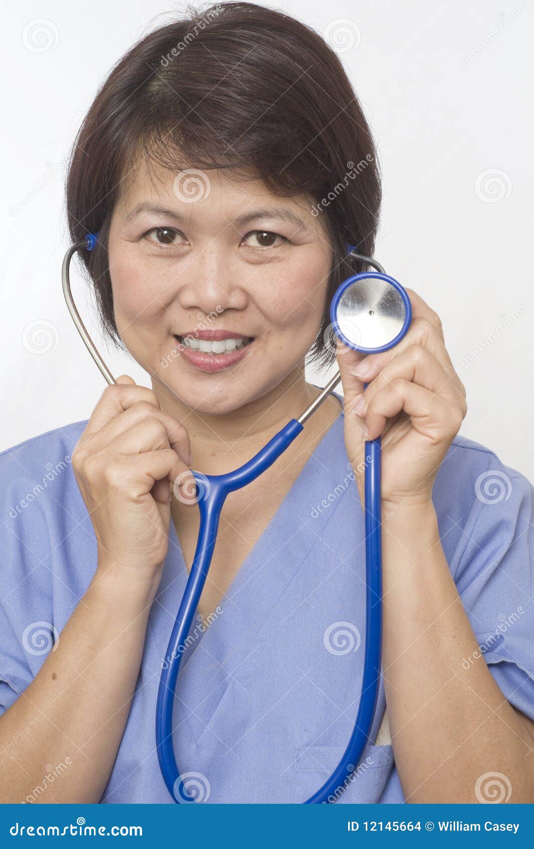 Asian Medical Professional with Stethoscope Stock Photo - Image of ...