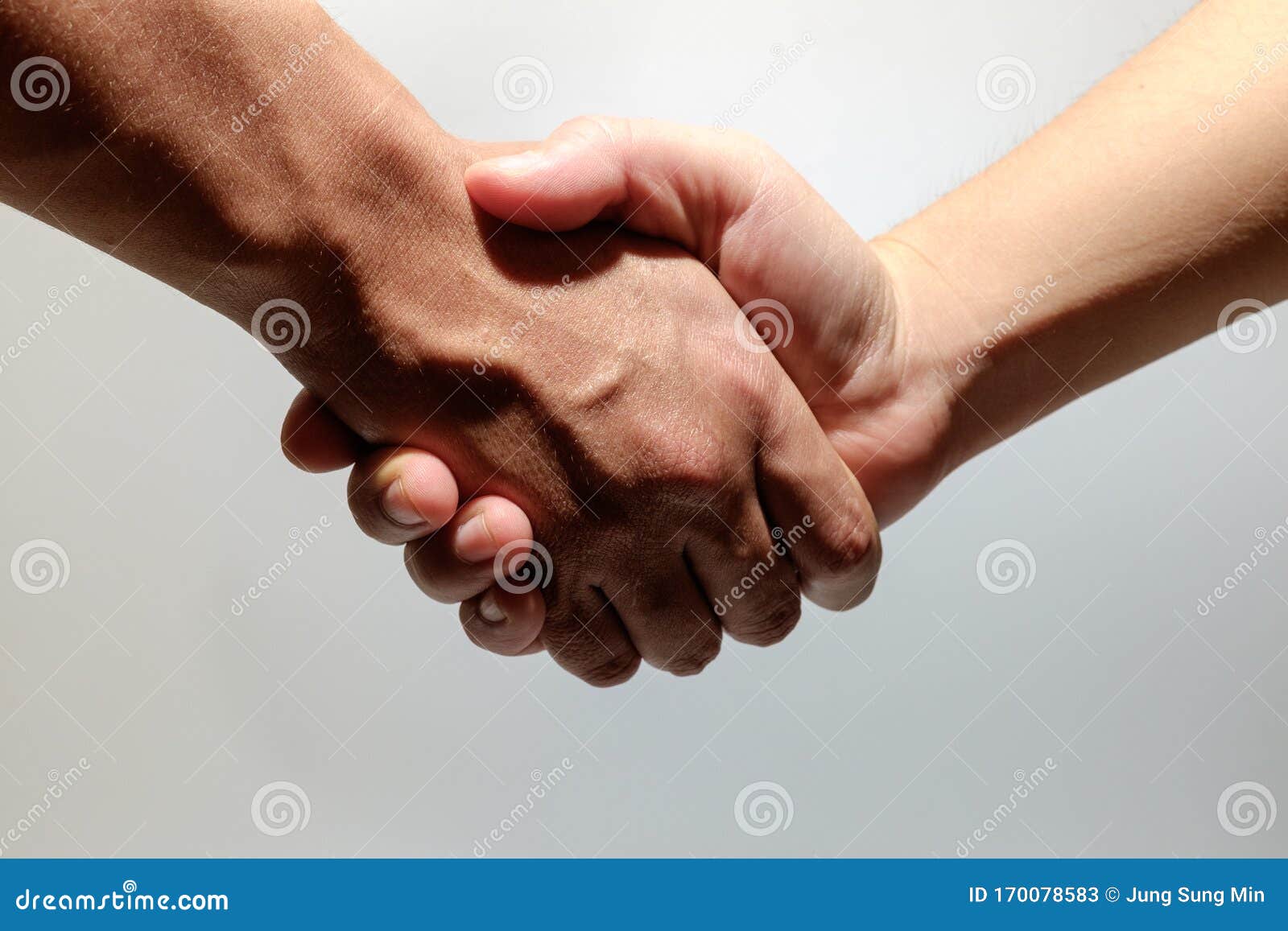 Two Men Shake Hands on White Background Stock Image - Image of ...