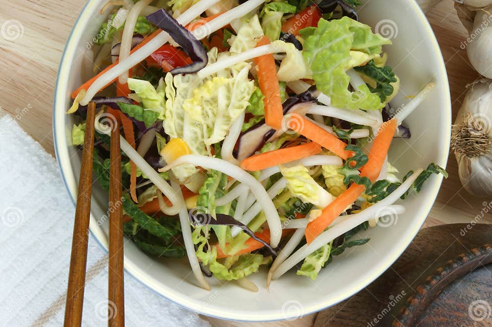 Asian Mixed Vegetable in a Bowl Stock Photo - Image of vegan ...