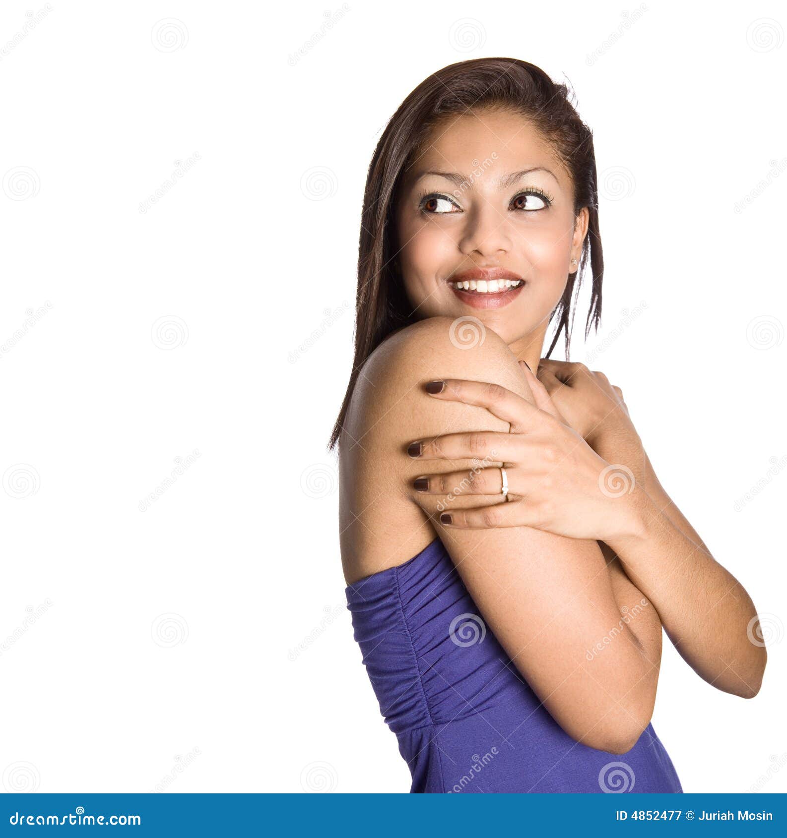 Asian model in blue top stock image. Image of lifestyle - 4852477
