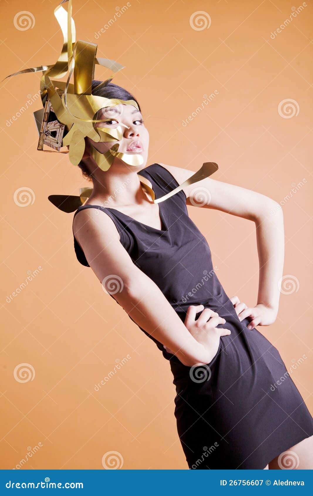 Asian Model in Creative Image Stock Image - Image of beautiful, black ...