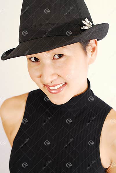 Asian Model in Fedora stock image. Image of erotic, headshot - 1777105