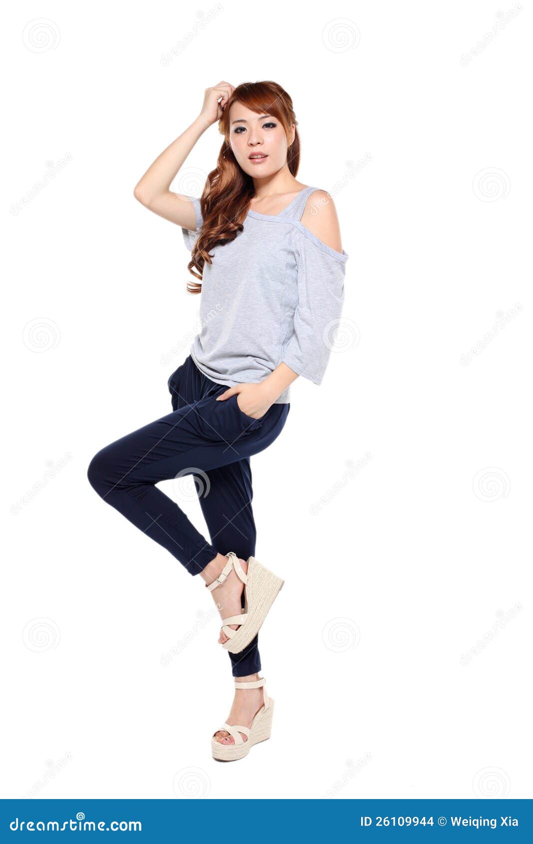 Asian model full body stock photo. Image of glamour, copy - 26109944