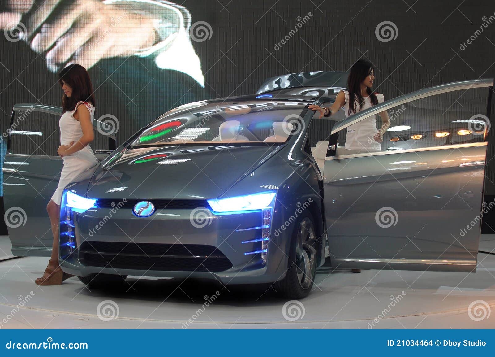 An Asian Model Poses with Perodua Bezza Editorial Stock Image - Image ...