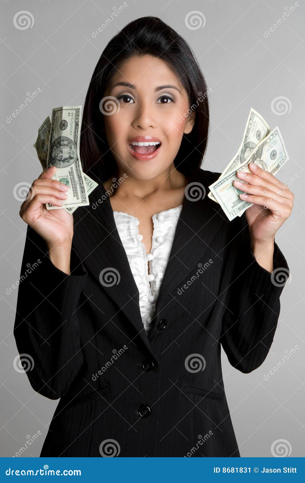 Asian Money Woman stock image. Image of bills, girls, isolated - 8681831