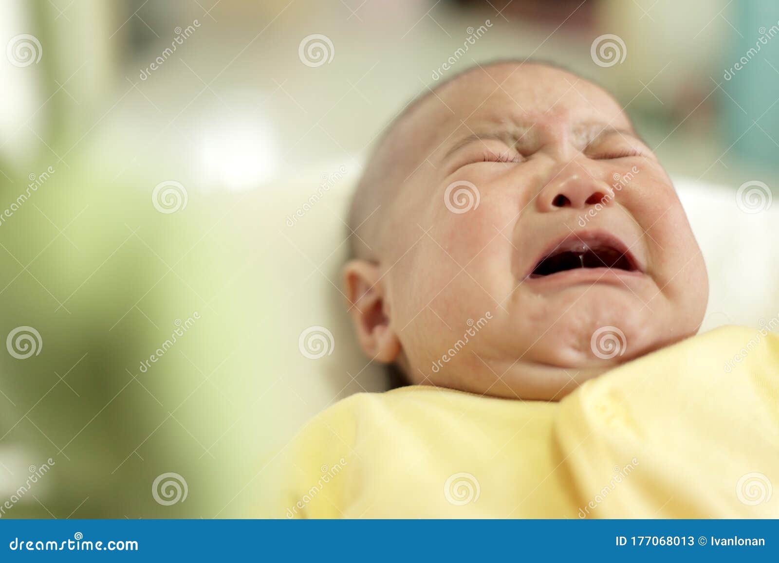 Asian 2 Months Baby Boy Crying Stock Image - Image of little, clothes ...