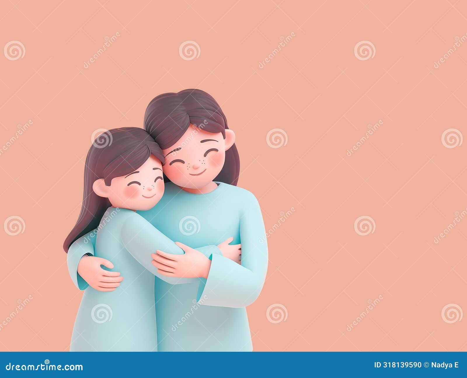 Asian Mother And Daughter Hugging Each Other Sweet Moments Of
