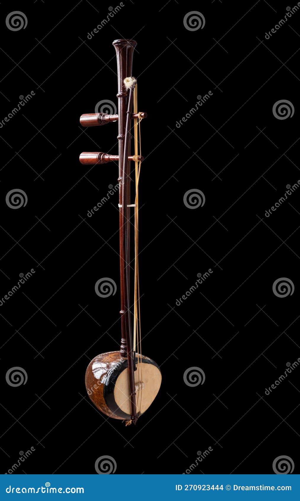An Asian Musical Instrument Fiddle in Black Background Stock Photo ...