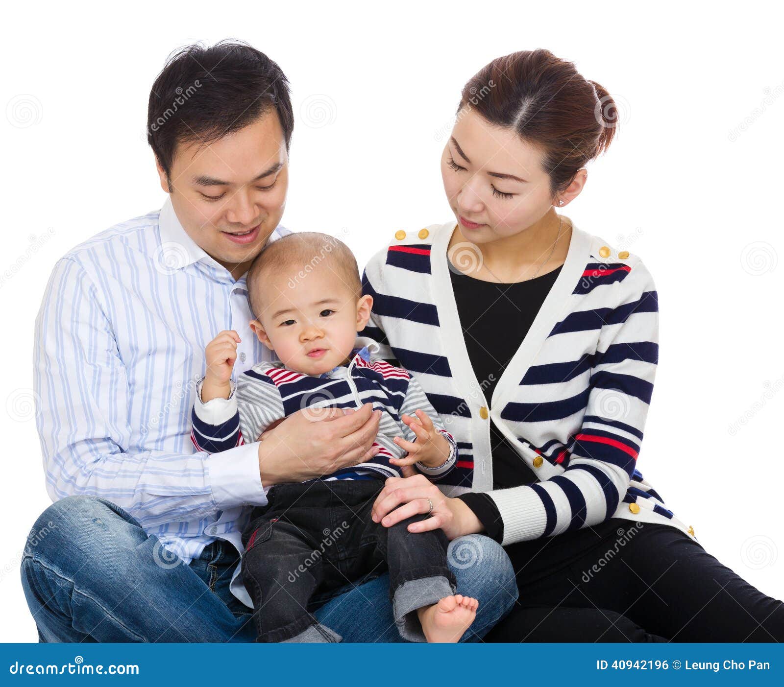Asian parent with baby son stock photo. Image of looking - 40942196