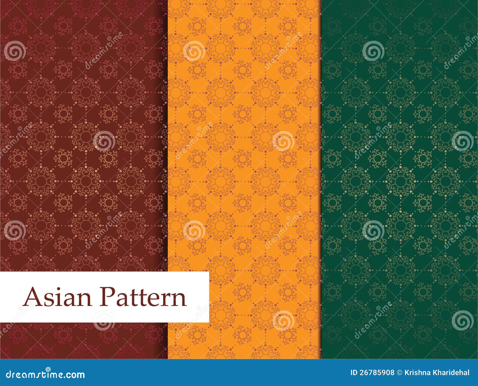 Asian Pattern stock illustration. Illustration of sari - 26785908