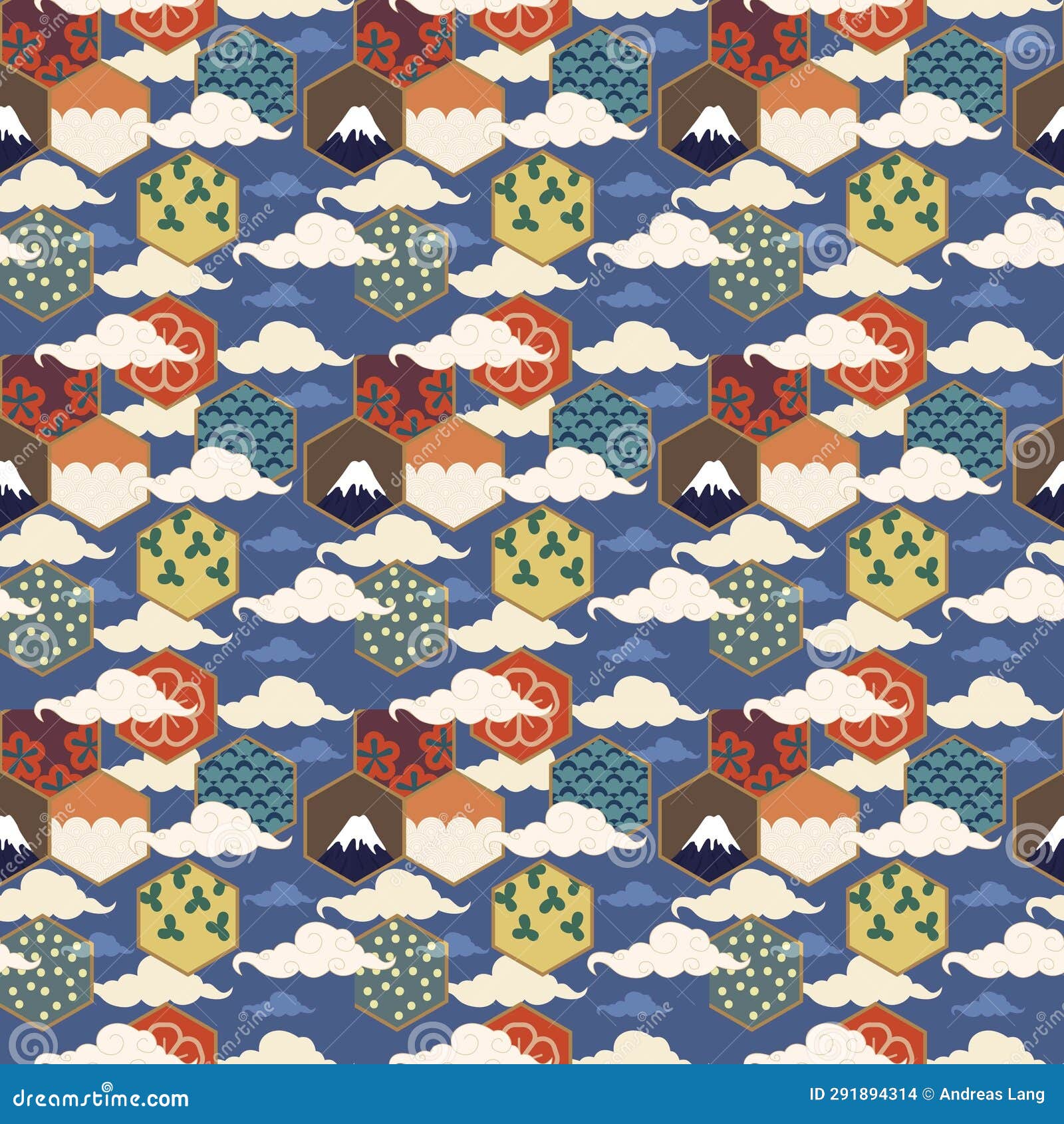 Japanese Fabric Traditional Background With Silk Texture Vector ...