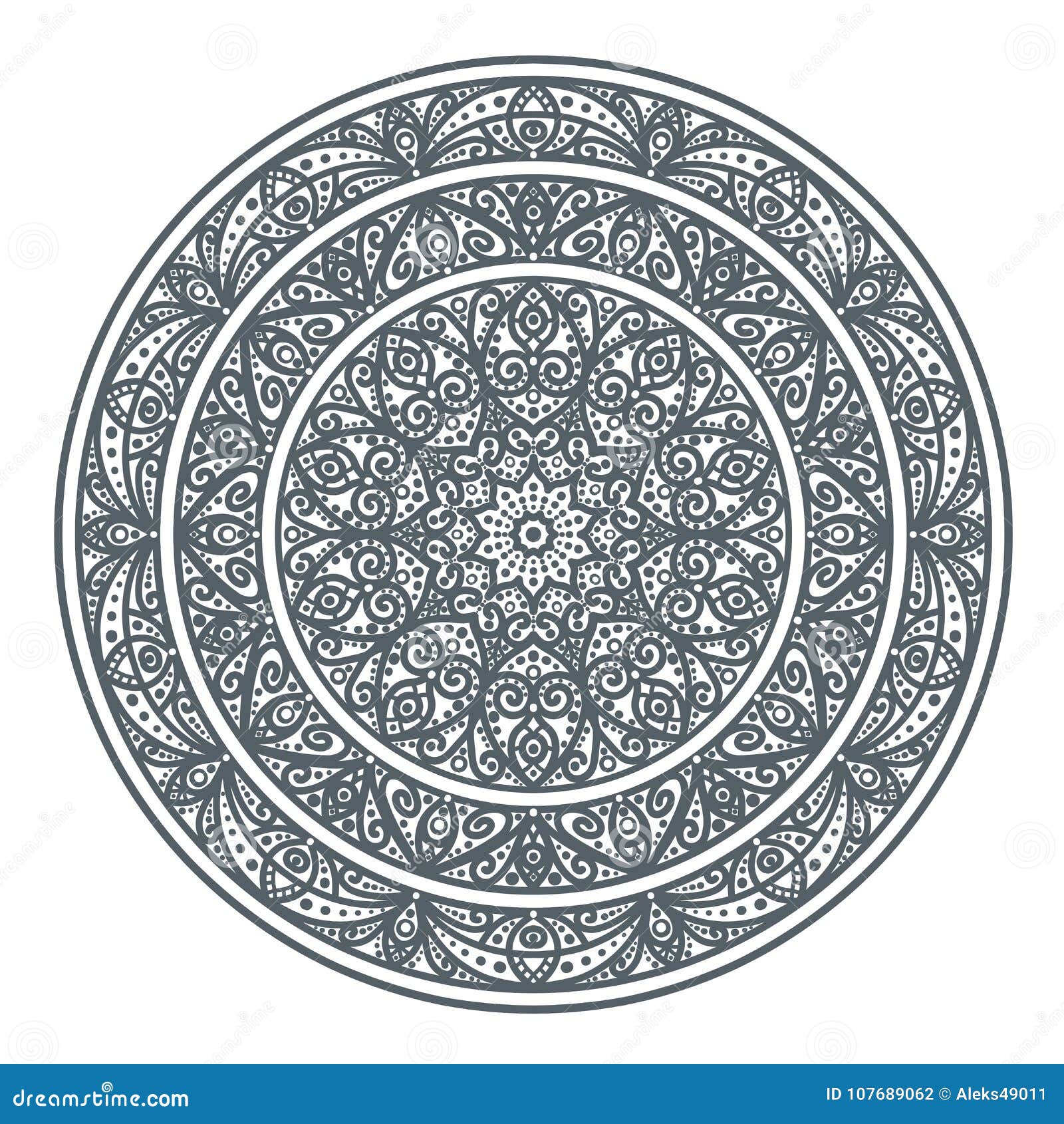 Asian pattern, ornament stock vector. Illustration of indian - 107689062