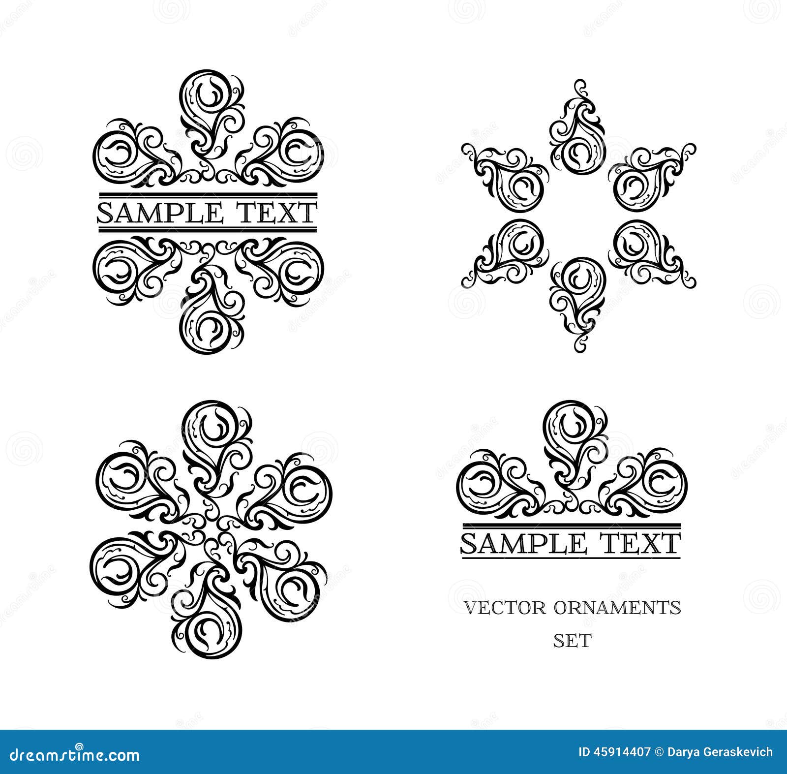 Set Of Asian Patterns Seamless Swatches. Vector Illustration ...