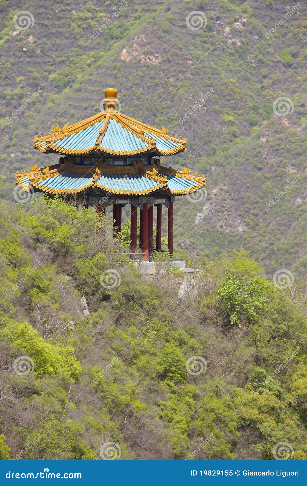 Asian Pavilion in the Mountains Stock Image - Image of nature, ancient ...