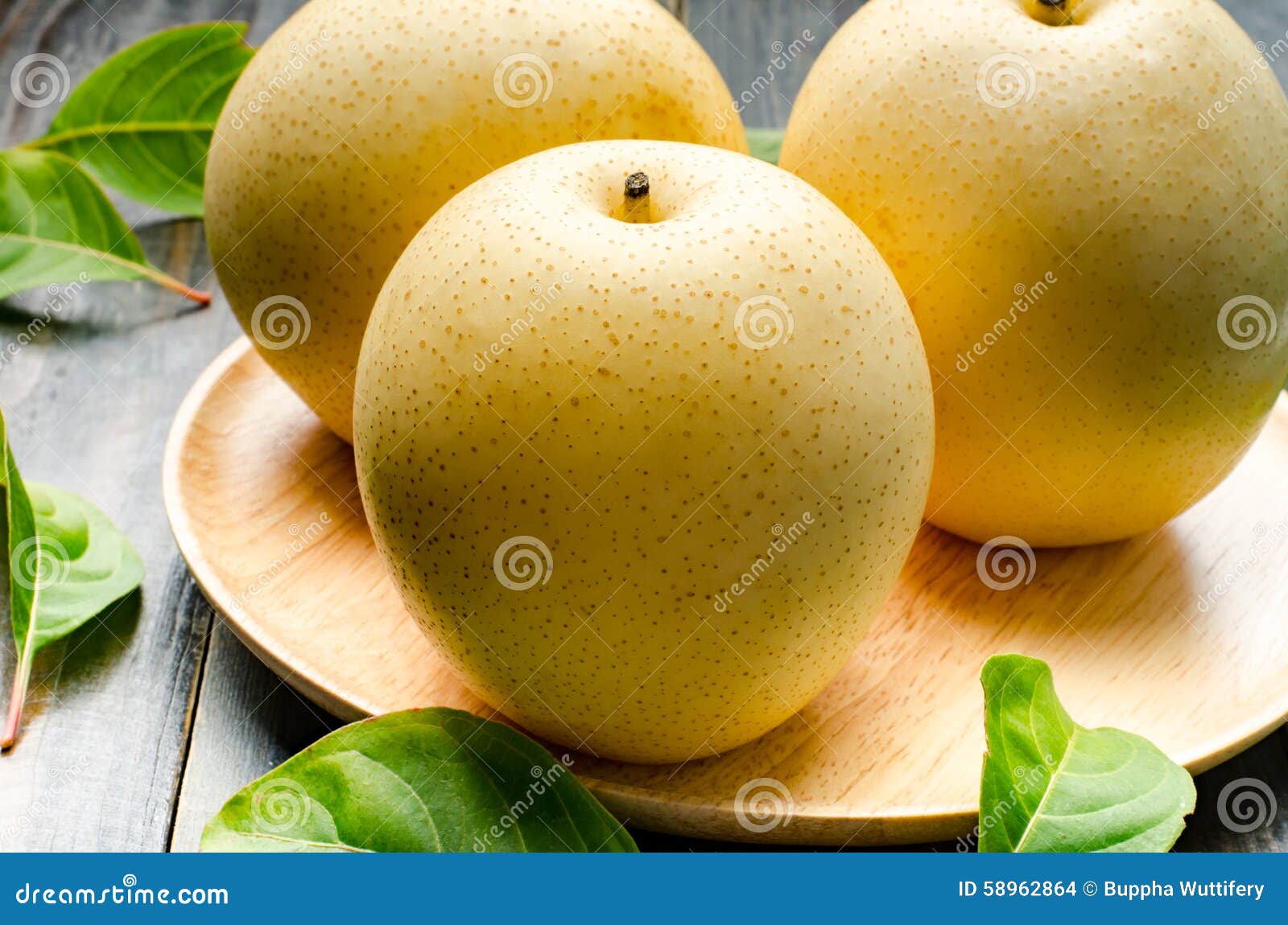 Asian pear stock photo. Image of white, ripe, juicy, black - 58962864