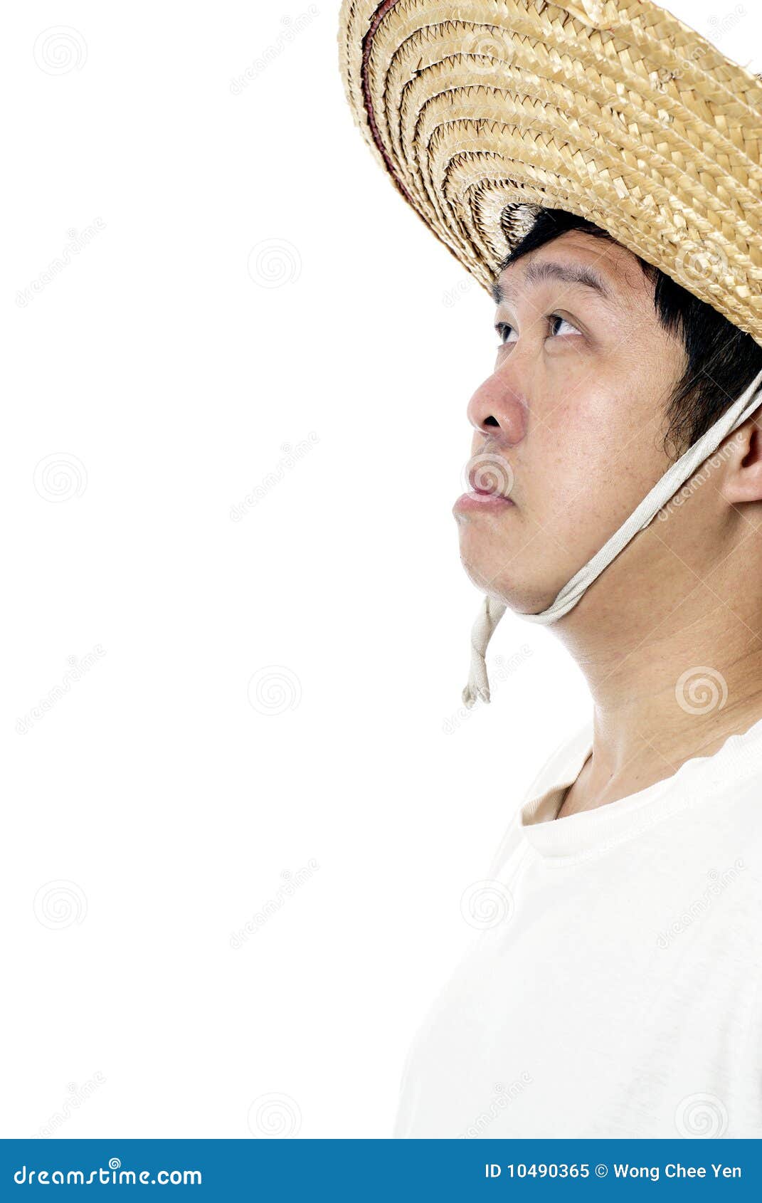 Asian peasant looking up stock image. Image of portrait - 10490365